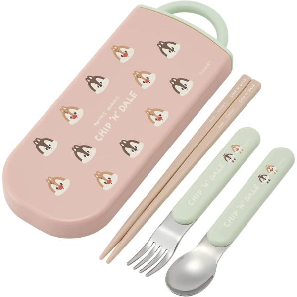 スケーター 子供用 抗菌 スライド トリオセット お弁当 箸 スプーン フォーク ディズニー チップ&amp;デールくすみ 日本製銀イオンAG+抗菌トリオセット使用抗菌剤の種類/無機抗菌剤加工方法/練込加工部位/全体(金属や布部分は除く)子...