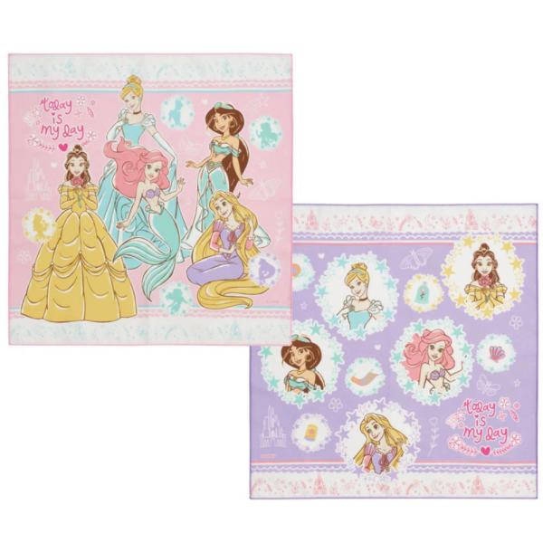 【2枚セット】ランチクロス ディズニー プリンセス 24お弁当を包んだり、ランチョンマットにしたりと色々使えるマルチクロスです。ディズニープリンセス柄の可愛いデザインのランチクロスです。サイズ　43cm×43cm日本製綿100%ランチョンマ...