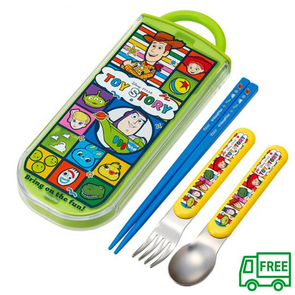 抗菌 食洗機対応 スライド式トリオセット 【トイ・ストーリー 25】 スケーター食洗機対応のお箸、フォーク、スプーンとケースのセット。銀イオン配合の抗菌仕様。ケースは指で引き出すスライド式で衝撃に強く丈夫な構造。ケースは分解できて洗いやすい...