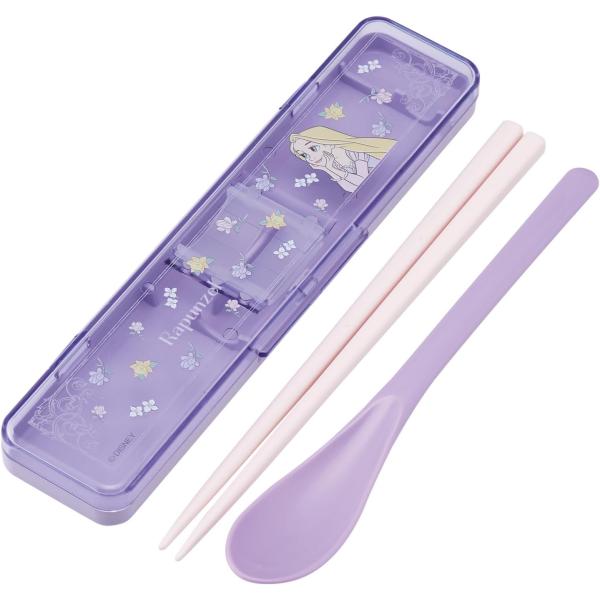 スケーター 箸 スプーンセット 弁当 大人用 抗菌 コンビセット 18cm カチャカチャ鳴らない 日本製 ディズニー 塔の上のラプンツェル フラワーAg+銀イオンで抗菌仕様。細菌の増殖を抑制します。シリコンクッションが付いているのでケースは...