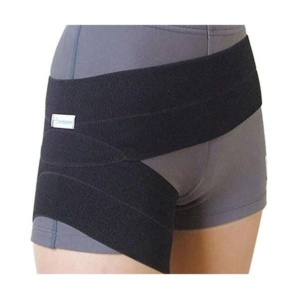 股関節　サポーター スリムヒップサポーター　391  フリー　ブラック　補助ベルト3点固定の原理により、股関節をポイントで圧迫することができます。伸縮性のある通気性が良い素材を使用しているので肌に直接装着も可能。一人でも装着しやすく、服を着...