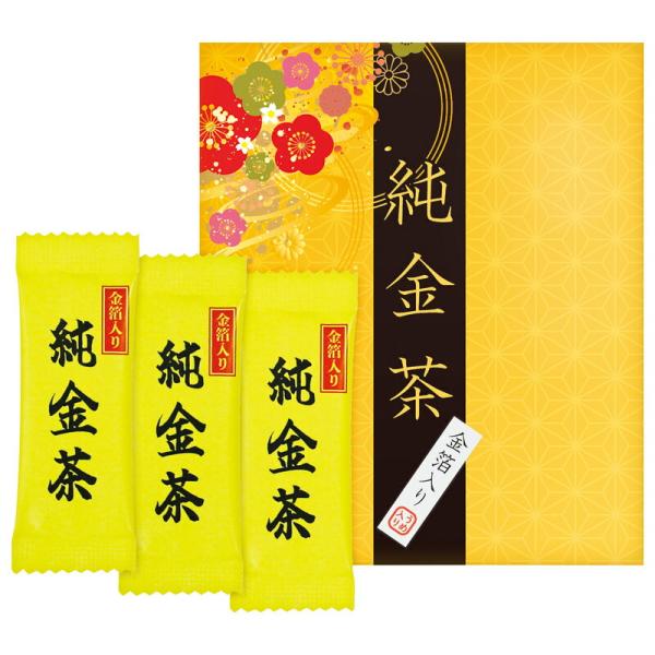 【内容】純金茶（約2g）×3【型番】J-15【箱サイズ】タトウ式ケース：約120×100×10mm（入）