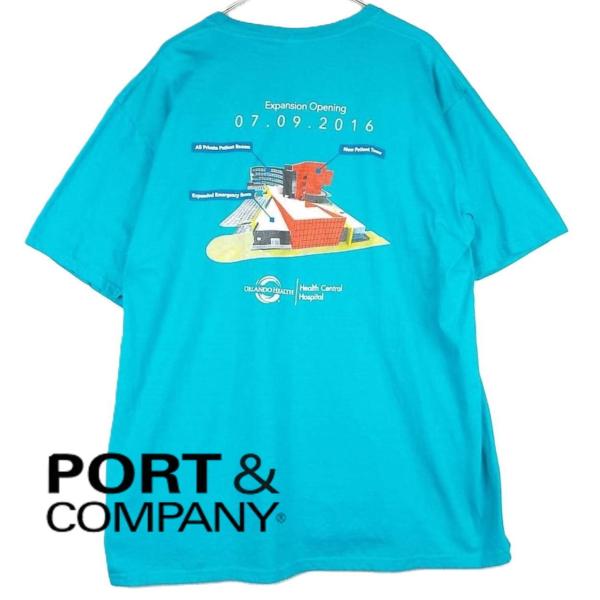 ♪オススメポイント♪人気のスクール系Tシャツ。アメフトをモチーフにしたラバープリントのグラフィックデザインが◎♪商品詳細♪【ブランド】PORT and COMPANY（RING SPUM）【アイテム】丸首　半袖Tシャツ【カラー】テールブルー...
