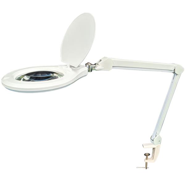 両目で見やすい大型白レンズを採用しています。LEDが環状に配列されているので、手元を明るく照らし、影を作りません。LED独特のぎらつきを抑え、照り返しが少なく、目が疲れにくい優しい光を演出します。チラツキが少なく、検査品の写真撮影に最適です...