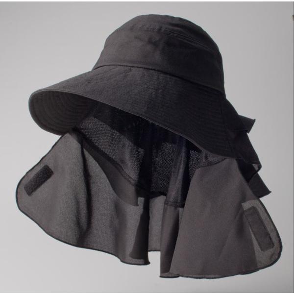 　三段フリルで美しい後ろ姿に!　フリルの裏側はメッシュで快適!　サイズ…58-60ｃｍ　素材…ポリエステル100％○やわらかな素材感と、フェミニンなシルエットが魅力の農園フード○３段フリルのきれいなシルエットながら、フリルの裏側はメッシュ素...