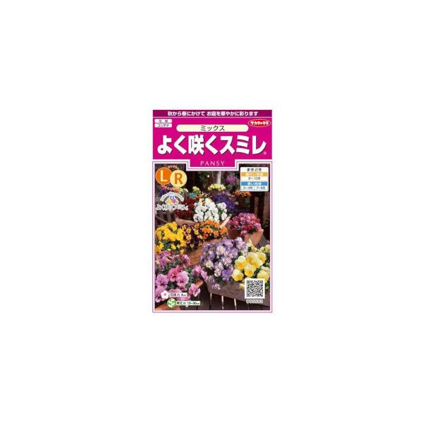 花径約4cmの中小輪でパンジーの華やかさとビオラの強さを併せもった品種です。コンパクトな草姿で花つきがよく秋から春まで咲き続けるLR（ロングラン）パンジーです。<br><br>[【種子】][【花】][【パンジー・ビオ...