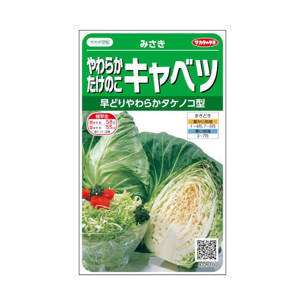 タケノコ型のキャベツで、早く収穫でき家庭菜園向きです。球は1.2kg前後、鮮緑色の葉はやや厚めでやわらかく、生食でも甘くておいしい品種です。（萎黄某抵抗性）<br><br>[【種子】][【野菜】][【葉菜類】][【キ...