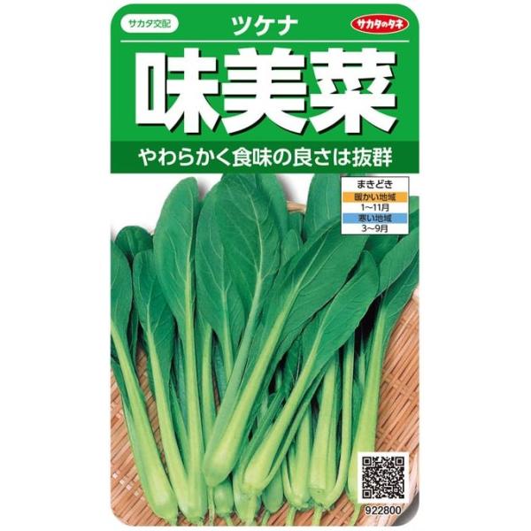 チンゲンサイとコマツナの性質を合わせ持つ新しいツケナで、ほぼ年間を通してつくれます。鮮緑色の葉と葉軸の張りがよく、立性です。大きくしてもやわらかく、食味がすぐれています。<br><br>[【種子】][【野菜】][【葉...