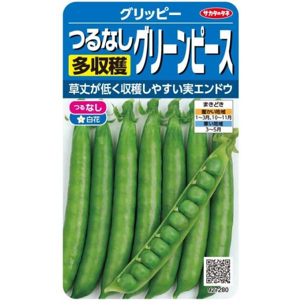 比較的低い位置から莢がつき、草丈が1m前後で収穫しやすい、つるなし品種。実は濃緑色、風味・食味が優れています。連作を嫌うので数年は同じ場所で栽培しないようにします。