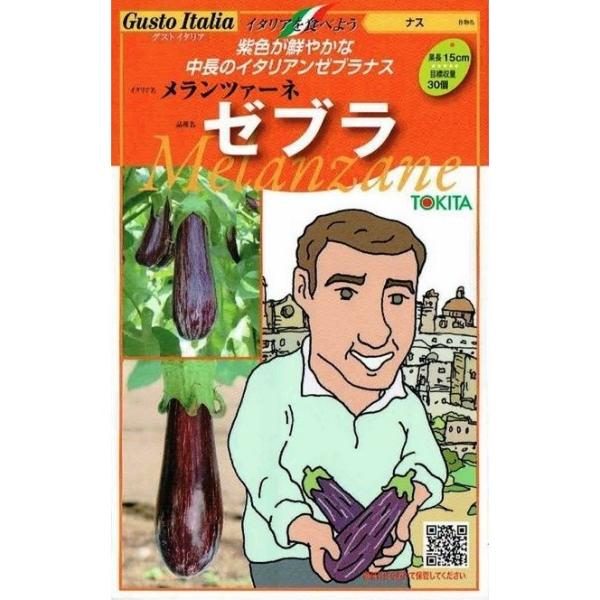 果実色は紫色に白の縞が入るゼブラ模様。収獲適期サイズは長さ15cmほど、果重160gほど。着果性に優れ、収量性が高く安定した収穫が可能。果実サイズの揃いが良く肉質は緻密でなめらか。