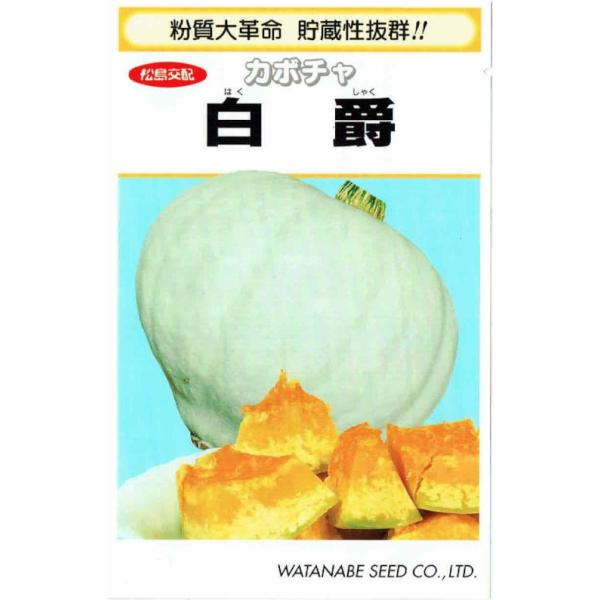 肉質は強粉質で食味良好です。収穫後、約1ヵ月後から甘くなり美味しくなります。果実は白色のハート形で、果重2kg前後です。収穫後3〜4ヵ月貯蔵できます。
