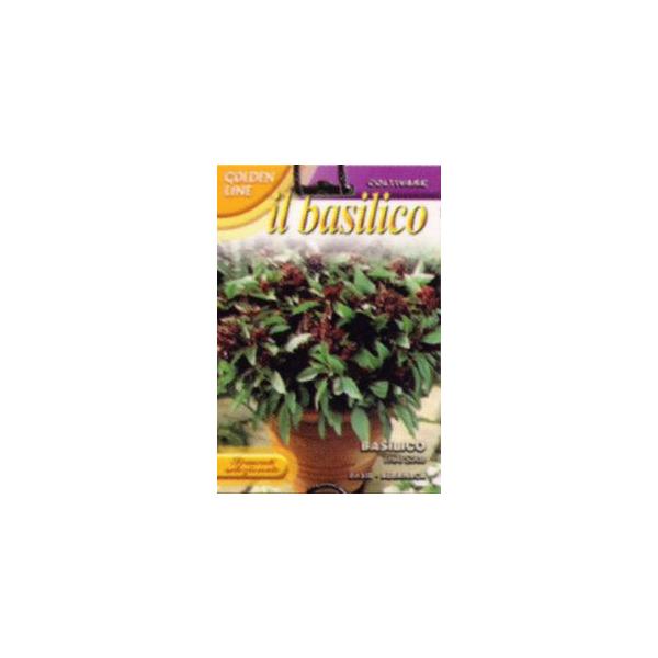 その名の通り、タイ原産のバジルで古い品種です。大変香り高く、濃いグリーンの葉に紫の花を付けます。タイ料理向きのバジルとして使われます。