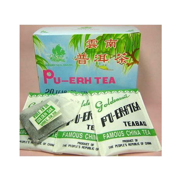 使いやすく、1人分ずつ、のティーバッグにしたものです。黒茶（プーアル茶）。20包入