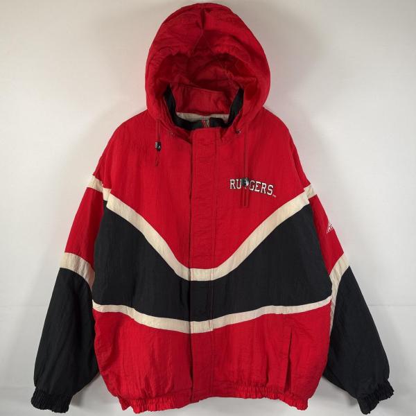 【管理番号】OYB0002500【ブランド】エイペックスワン【対象】メンズ【カラー】  レッド【季節・シーズン】冬【生産国】韓国【年代】1990年代【素材】ナイロン100%【表記サイズ】XL【実寸サイズ】着丈：約78cm身幅：約80cm裄丈...