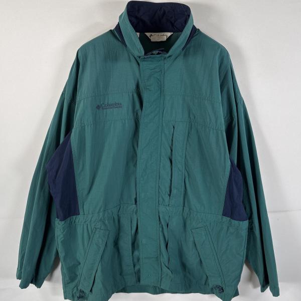 【管理番号】OYB0002625【ブランド】コロンビア / Columbia【対象】メンズ【カラー】 グリーン ネイビー【季節・シーズン】オールシーズン【生産国】台湾【表記サイズ】L【実寸サイズ】肩幅：約67cm着丈：約79cm身幅：約73...