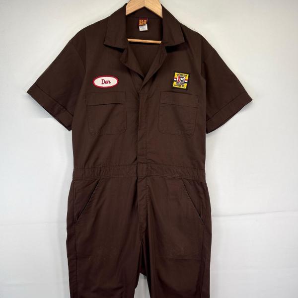 【管理番号】OYD0000773【ブランド】ビッグベン / BIGBEN【対象】メンズ【カラー】  ブラウン【季節・シーズン】夏【生産国】USA【年代】1980年代【素材】コットン35% / ポリエステル65%【表記サイズ】L【実寸サイズ】...