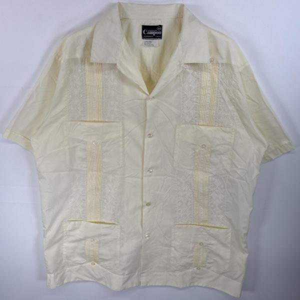 【管理番号】STA0000744【ブランド】GUAYABERA CAMPOS【対象】メンズ【カラー】  イエロー系【柄】無地【季節・シーズン】春夏【生産国】不明【素材】 / 不明%【表記サイズ】44【実寸サイズ】肩幅：約52cm着丈：約75...