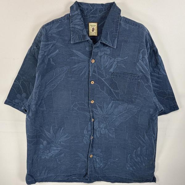 【管理番号】STA0000837【ブランド】ジャマイカジャックス【対象】メンズ【カラー】  ネイビー系【柄】総柄【季節・シーズン】春夏【生産国】中国【素材】シルク100%【表記サイズ】XL【実寸サイズ】肩幅：約56cm着丈：約75cm身幅：...