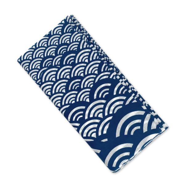 【海原】寄せては返す、絶えることなく繰り返す波は昔から永遠の幸せの意味を持った縁起物【反物】手ぬぐい約10枚分（9m）の反物、好きな長さに切ってお使いいただけます。【小紋シリーズ】伝統的から、かわいい柄、草花、動物、おしゃれな柄まで、種類豊...