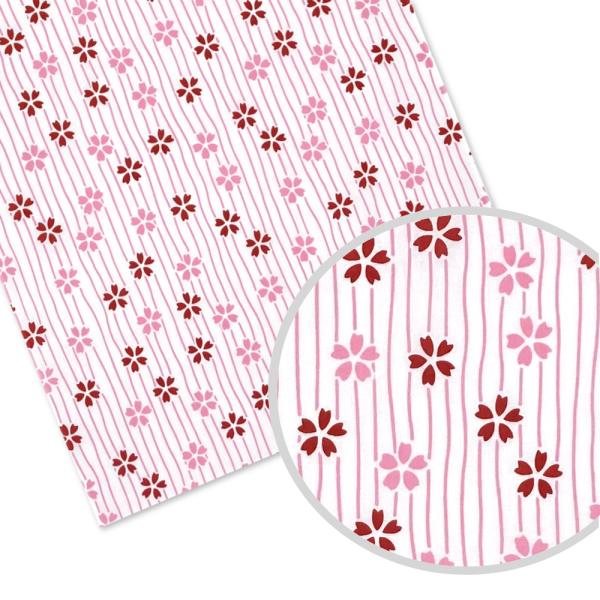 【縞桜】春の代名詞であるサクラ、華やかな咲き方は新しい始まりをつげる縁起物【小紋シリーズ】伝統的から、かわいい柄、草花、動物柄まで、種類豊富な 手ぬぐい シリーズ。普段使いにピッタリです。■サイズ：約34×90cm■素　材：綿100%（岡生...