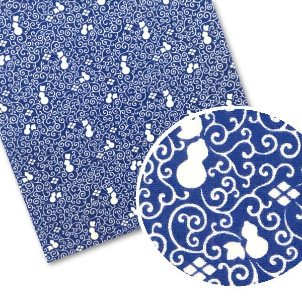 【瓢箪唐草】瓢箪の形は末広がり、唐草のツルは途切れることがないことから子孫繁栄の縁起物【小紋シリーズ】伝統的から、かわいい柄、草花、動物柄まで、種類豊富な 手ぬぐい シリーズ。普段使いにピッタリです。■サイズ：約33×90cm■素　材：綿1...