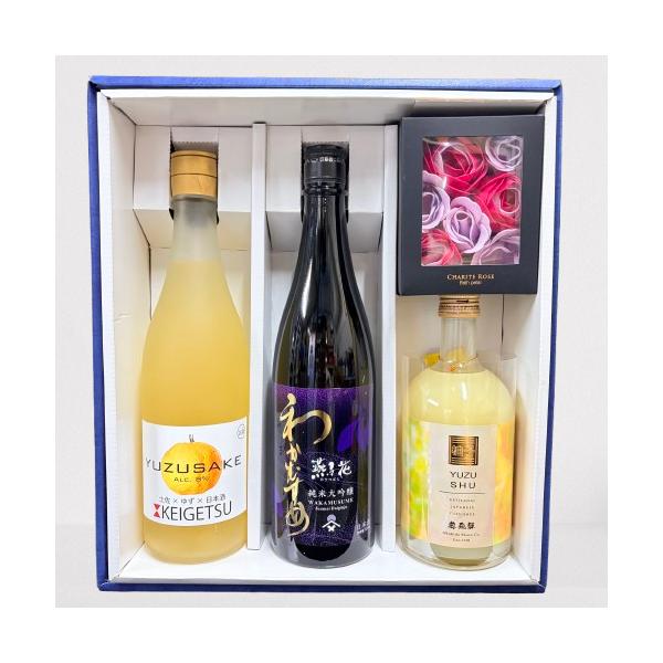 ●桂月　YUZUSAKE　【分類】リキュール【原料米】日本酒　　ゆず果汁（高知県産）　糖類【アルコール度数】8度【おすすめの飲み方・保存方法】よく冷やして　ロック・ストレート・炭酸割　　冷暗所で保存●わかむすめ 純米大吟醸 　燕子花（かきつ...