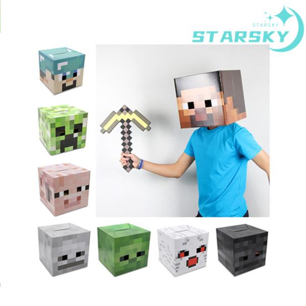 ［セット内容］：マインクラフト 頭 マスク［材質］：紙素材［状態］：新品未使用［注意］：素材感や色合いの感じ方には個人差があり、撮影状況、ＰＣ環境により色合いが異なる場合がありますので、予めご了承の上ご購入をお願い致します。［関連ワード］：...