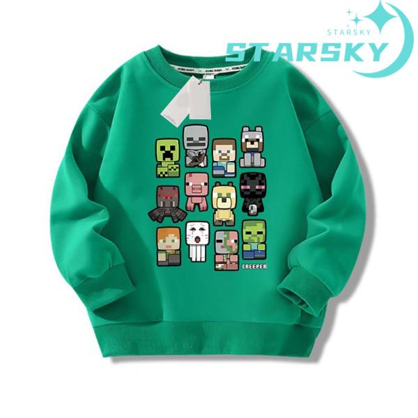 【商品状態】新品未使用品【セット内容】トレーナー【素　　　材】棉等【関連ワード】キッズ　スウェット マインクラフト　Minecraft トレーナー　長袖Ｔシャツ トップス　長袖　子供 キッズ 春秋　可愛い プレゼント　ギフト