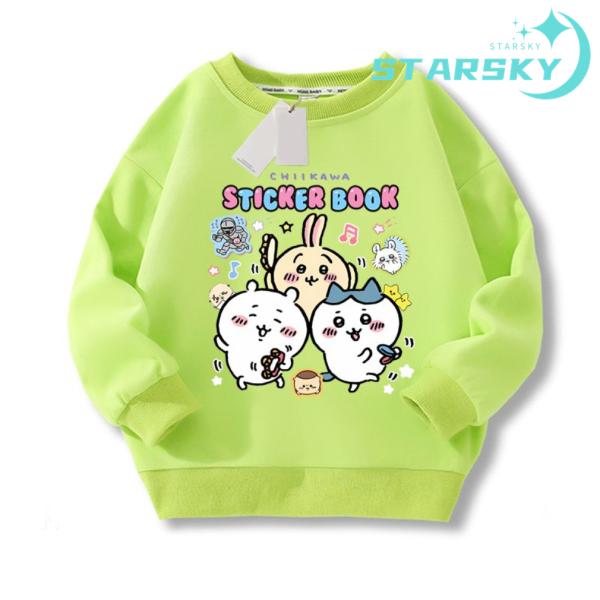 【商品状態】新品未使用品【セット内容】トレーナー【素　　　材】棉など【関連ワード】スウェット うさぎ ハチワレ　ちいかわ トレーナー　長袖Ｔシャツ トップス　長袖　子供 キッズ 春秋　可愛い プレゼント　ギフト