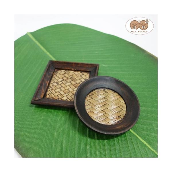 【素材】ウッド、バンブー等【サイズ】・角型(外寸)：約10cm×10cm×1.5cm　※内寸-角型：約6.5cm×6.5cm・丸型(外寸)：直径-約10cm  ※内寸-丸型(直径)：約6.5cm【配送】宅配便【注意】※写真イメージの付属品は...