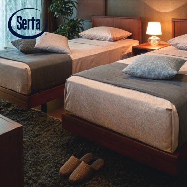 【品番】HS-612【商品名】カンパーナ【カラー】ホワイト・ブラウン・グレー【サイズ】ボックスシーツ：PS・SD・D・Q1・Q2・SK・K2コンフォーターケース：S・D・Q2・K2ピローケース：S【組成】綿100%【ブランド】Serta（サータ）