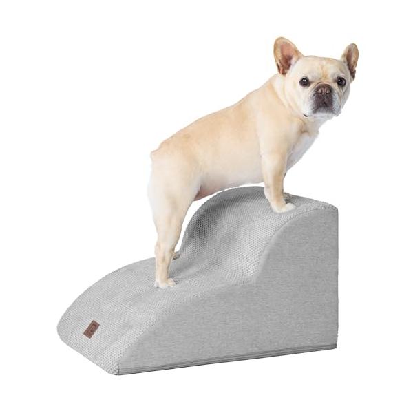 快適なペット階段このフォームの犬用階段は、ベッド、ソファ、または他の家具の端に直接設計されているため、ペットが快適に上り下りできます。これは小型犬用階段です。ユニークなデザイン純粋な泡の33D密度により、この階段はペットが上を歩くときにより...