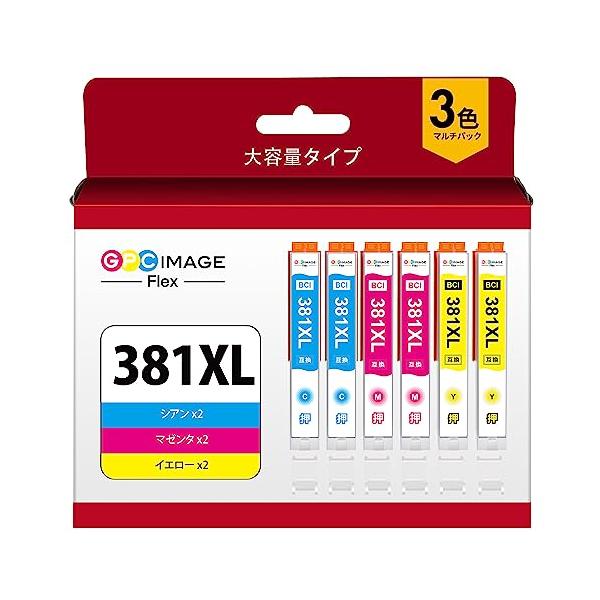 商品仕様：キヤノン 用 インク 380 381 大容量にはBCI-381XLY*2、BCI-381XLC*2、BCI-381XLM*2 合計6本があります。対応機種：プリンター PIXUS TS8130 TS8230 TS8330 TS84...