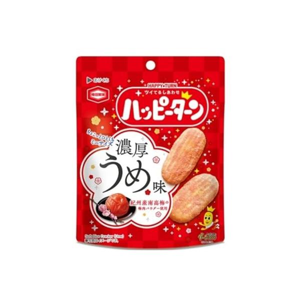 『ハッピーターンミニ 濃厚うめ味』がリニュ?アルします。今回のリニューアルでは、パウダーをまぶす工程にひと工夫することでよりパウダーのおいしさを感じる仕立てになっていますぜひ、リニューアルした『ハッピーターンミニ 濃厚うめ味』と、至福のひと...