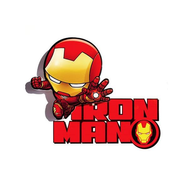 『おしゃれインテリア雑貨』3D LIGHT FXIron Man 3D Mini Deco Lightアイアンマン 3D ミニ デコライトステッカー付きライト：LEDサイズ：H13cm×W12.5cm×D2.5cmバッテリー:単4電池×2(...