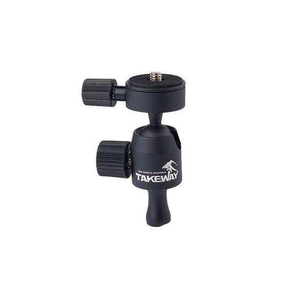 TAKEWAY/テイクウェイT-B01Ballhead/ボールヘッド重量：約102g動的耐荷重：300g静的耐荷重：3kg取り付けネジ：1/4"