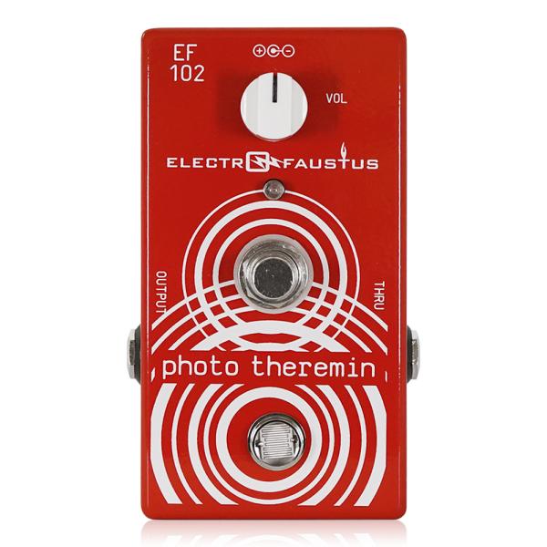 EF102 Photo Thermin V.2は、コンパクトで現代的な形状の中に、テルミンのもつ魔法のようなトーンを詰め込みました。本体に設置された光学センサーで、テルミンのピッチ（音程）を可変することができます。ディレイやリバーブをかけれ...