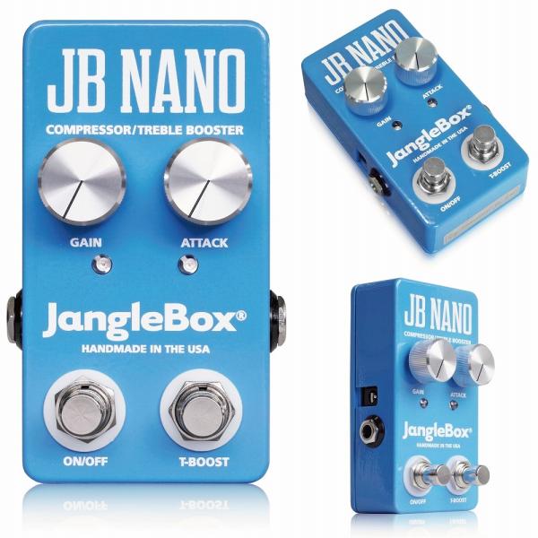 JB Nanoは、JB3などに搭載されるトレブルブーストをコンパクトケースに内蔵しました。JangleBoxの持つナチュラルで美しいコンプレッションを完璧に維持し、ロジャー・マッギンがByrdsで行った伝説のダブルコンプレッションレコーディ...