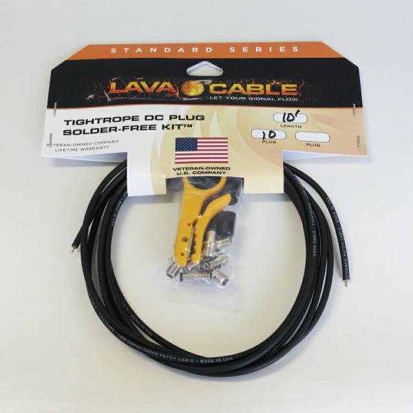 ラヴァケーブル　タイトロープディーシープラグソルダーフリーキット"Tightrope DC Plug Solder-Free Kit "必要な長さのパッチケーブルを簡単、自由に制作できるケーブル制作キットは、美しくペダルボードを仕上げる上で...