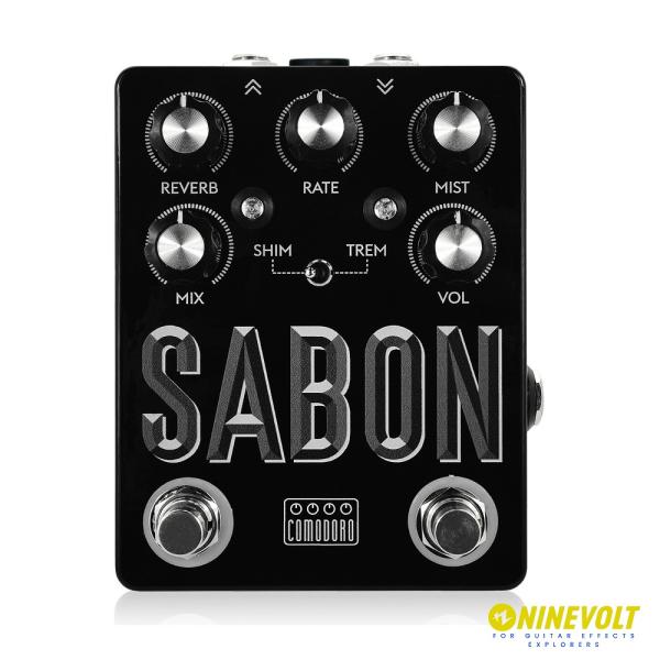 Comodoro SABONは、1台のペダルに2つのリバーブを内蔵したユニークなエフェクターです。SHIM/TREMスイッチで2種類のリバーブを選択することができます。▼ より詳しくは ページ下部の説明文をご覧ください ▼