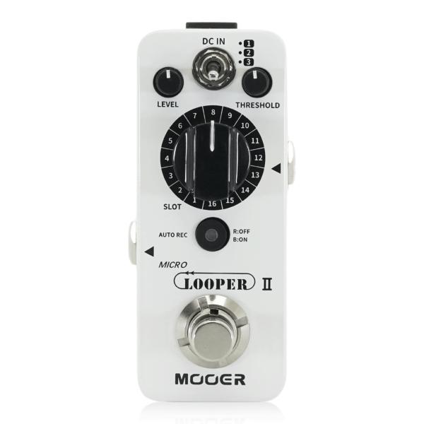 【発売日：2023年05月30日】Mooer Micro Looper IIは、ミニサイズの中に複数のループを保存できる多機能サンプリングルーパーペダルです。3つのバンクを持ち、各バンク16の合計48スロット。各スロットは10分まで、全体で...