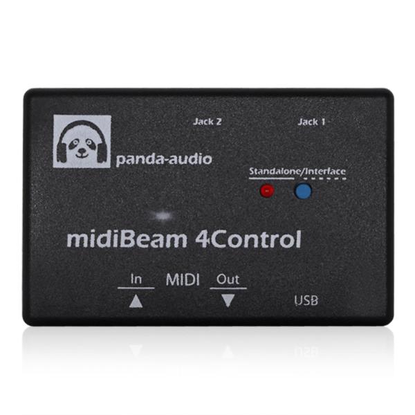 【発売日：2024年05月17日】pandaMidi Solutions midiBeam 4Cは、USB-MIDIインターフェイスとMIDIエクスプレッション・フットスイッチコントローラーを接続できるインターフェイスです。USB-MIDI...