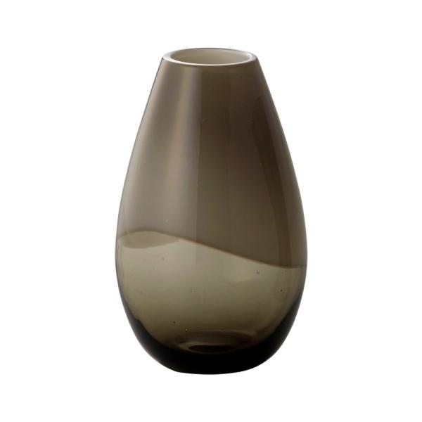 透明感のあるガラスが花を引き立て、空間に爽やかなアクセントを加える花瓶 フラワーベース Glass Flower+ Relation drop リレーション ドロップ gray （1個入り） [777-678-810] [p40] ガラス ...