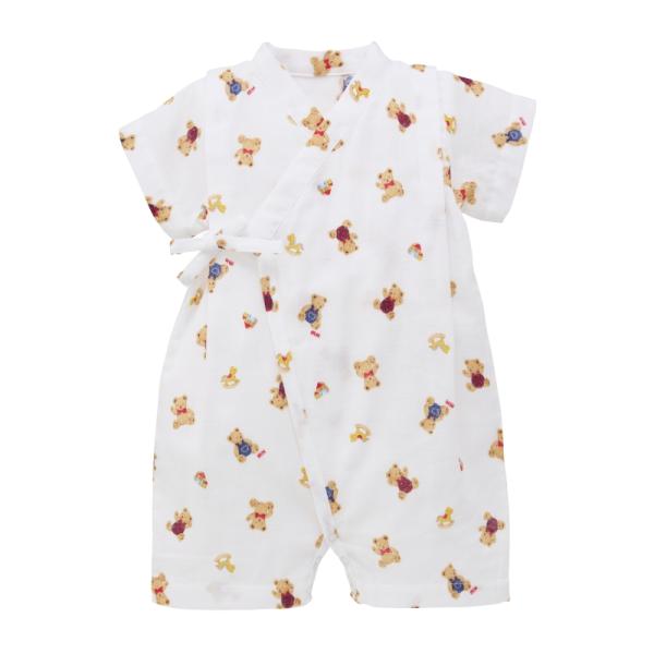 【ミキハウス】甚平オール【】SS(50-60cm)白