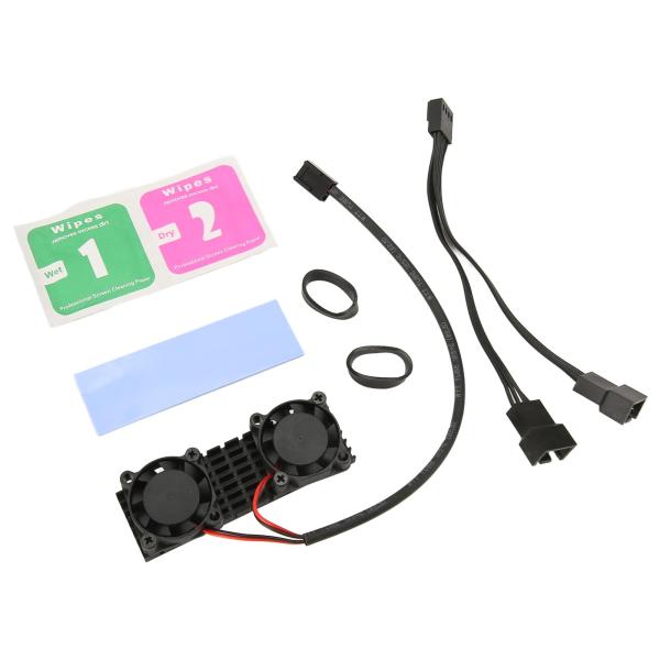 【商品概要】2 つの冷却ファン: この M.2 2280 SSD ヒートシンクは、サーマル シリコン パッド、アルミニウム ヒートシンク、および 2 つの冷却ファンを採用しており、急速に冷却してハードディスクの可能性を最大限に引き出すために...