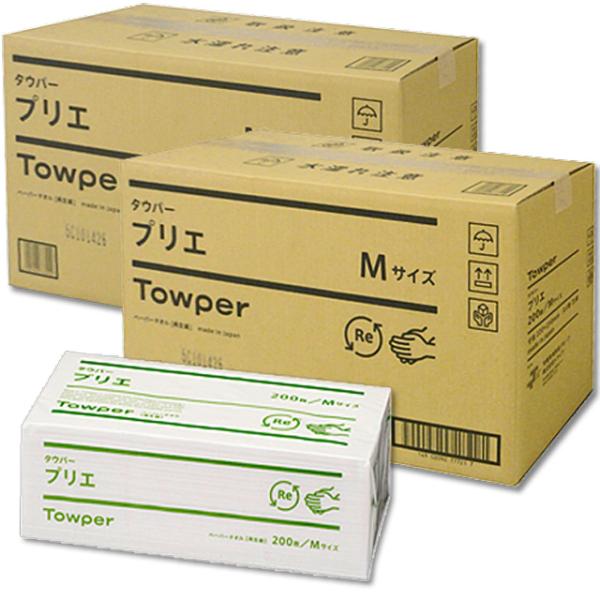 ◆シートサイズ : 220×230◆ケース入数：200枚×30束◆再生紙◆日本製／日本製紙クレシア◆しっかりとした拭き中判タイプの落ち着いた風合いのある心地と紙タオルです。