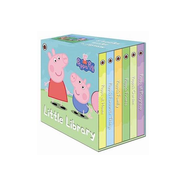 【3営業日以内に発送予定】サイズ：94 x 55 x 94 mm対象年齢：1 〜 4 歳表紙：硬くて厚い板紙（ボードブック）、ページが破れない、子供が口に入れても安全ペッパピッグとその家族の楽しい物語を収録した、ミニサイズのボードブック6冊...