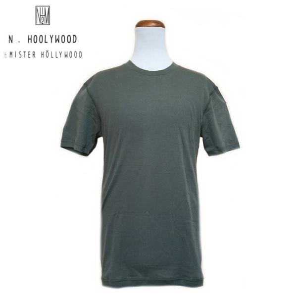 商品番号：176123sgr商品名　：N.HOOLYWOOD クルーネック T-SHIRT【SAGE GREEN】明治27年創業の老舗高級肌着メーカー「アングル」とのコラボレーションにより誕生した「バラックスキット」。N.HOOLYWOOD...