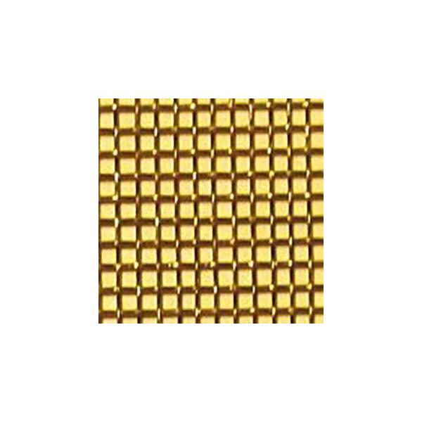 真鍮メッシュ メッシュ：120｜糸径（mm）：0.09｜目開き（mm）：0.122｜幅（mm）：910×長さ（m）：1酸化被膜による耐食性があり、スポット溶接加工等が可能です<br>軽量で軟らかく、熱伝導性、電気伝導性が良く、酸...