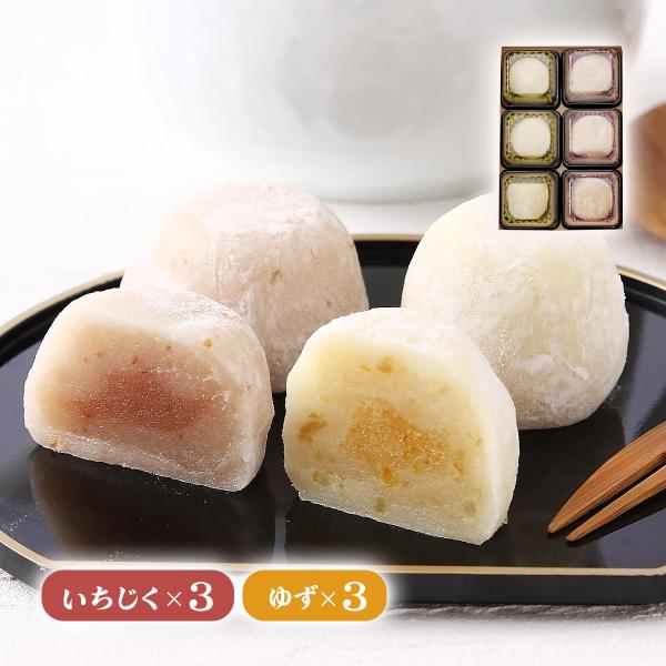 原材料:【ゆず】白生餡(国産)、グラニュー糖、餅粉、ゆず(九州産)、麦芽糖、蜂蜜、クエン酸/トレハロース、酵素、乳化剤、クチナシ色素、(一部に大豆を含む)【いちじく】いちじく(九州産)、白生餡、グラニュー糖、餅粉、麦芽糖、水飴、澱粉分解物、...